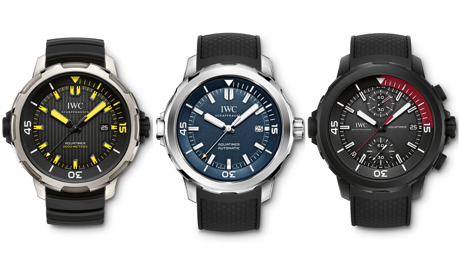 IWC Schaffhausen unveils three new Aquatimer diving watches
